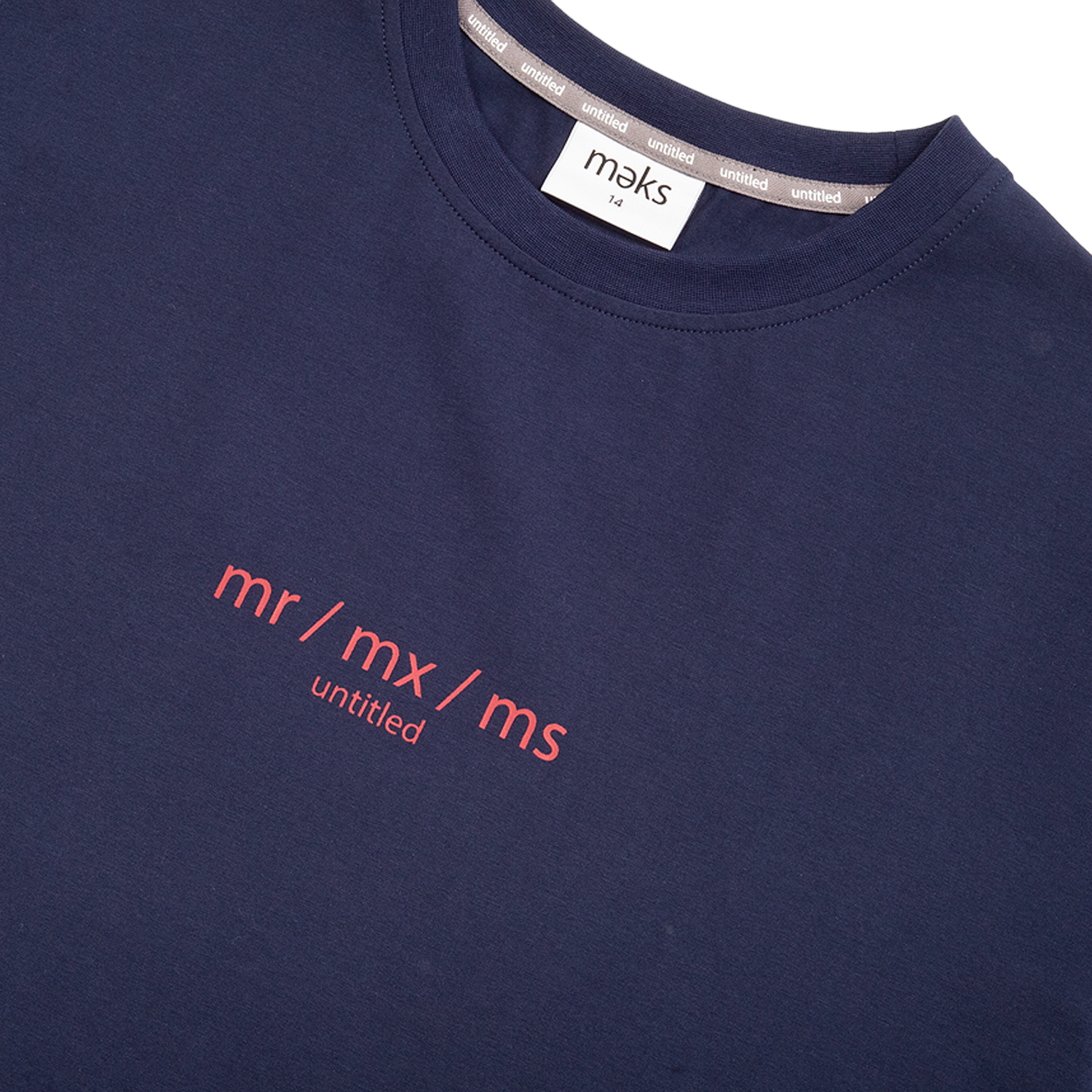 Navy mr/mx/ms print Signature T-shirt – Meks